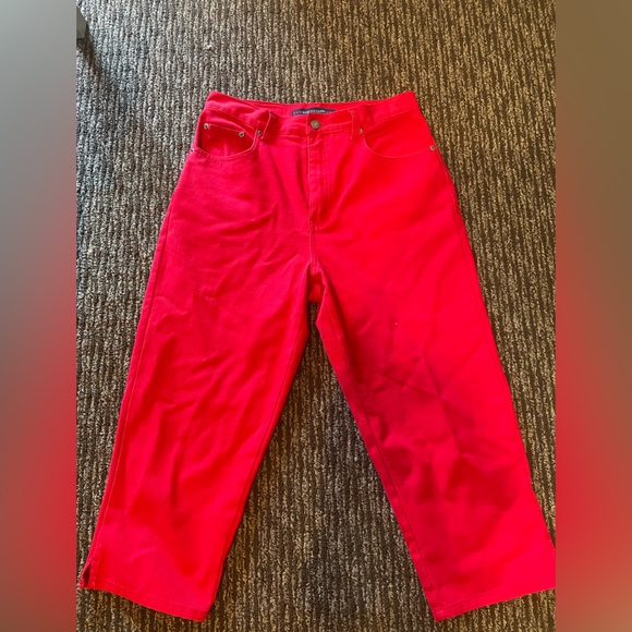 bill blass | Jeans | Vintage Red Bill Blass Capri Jeans | Poshmark